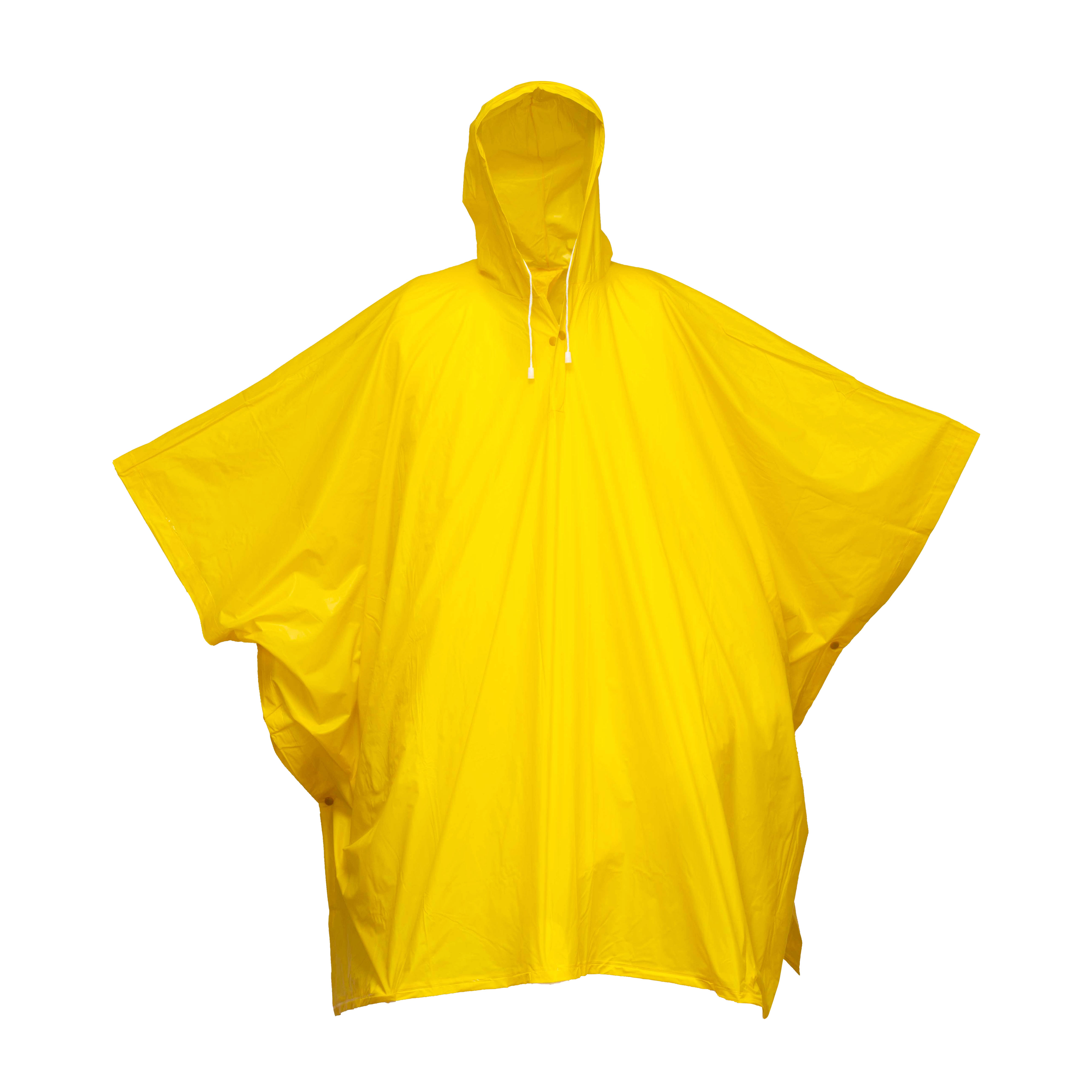 Water-resistant PVC (400 g) poncho, supplied in a bag. One size | SIPEC