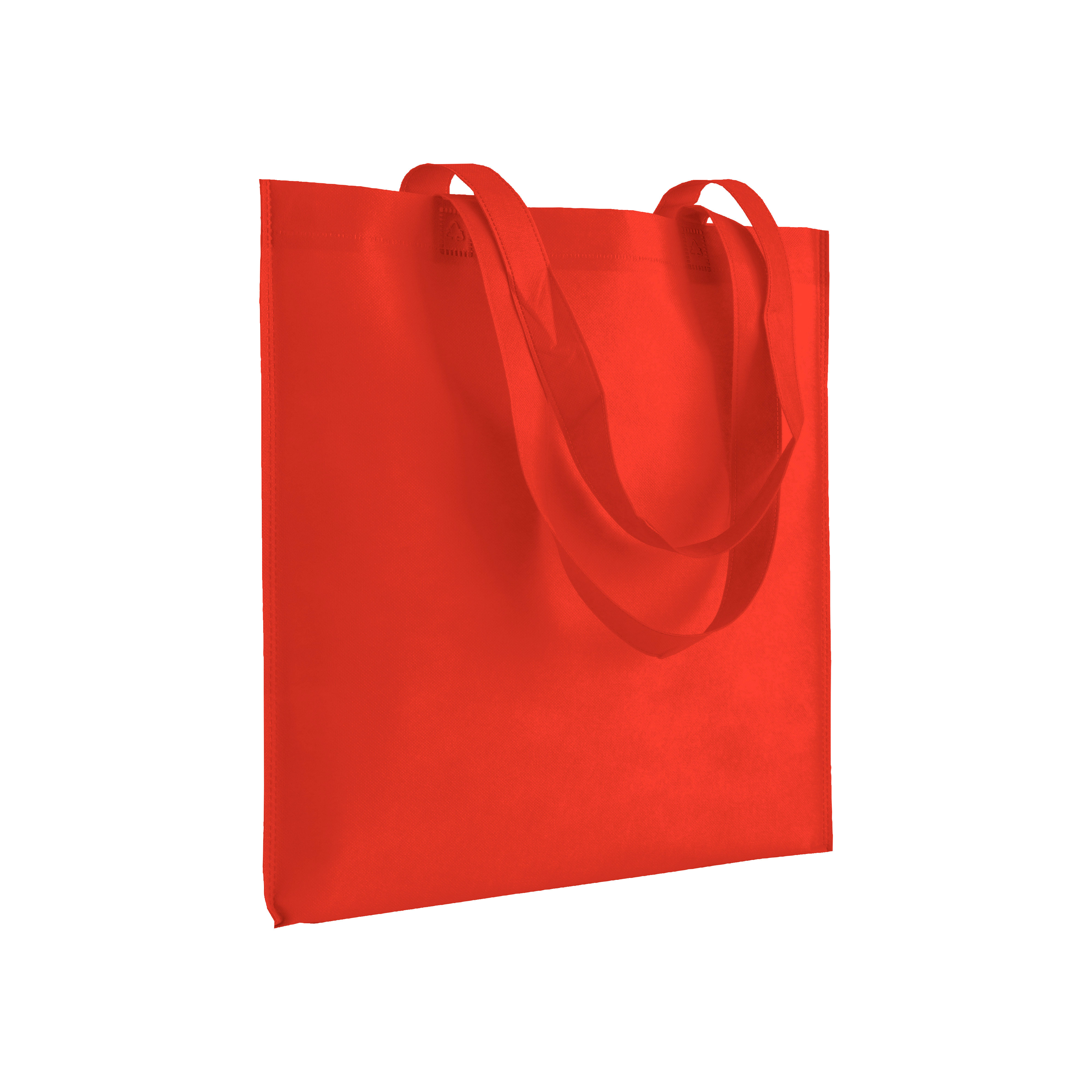 Heat-sealed 70 g/m2 non-woven fabric shopping bag, long handles | SIPEC