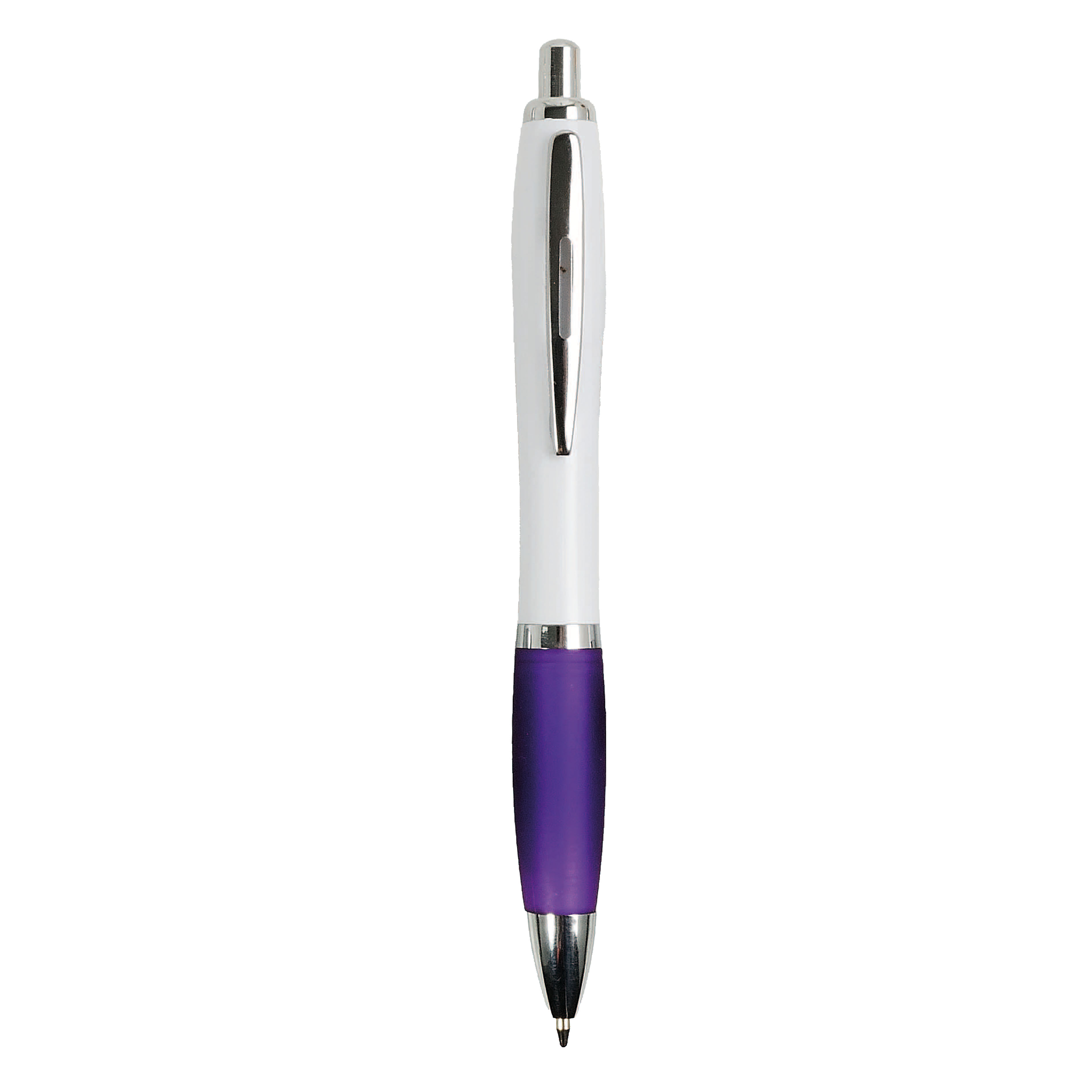 ABS plastic snap pen with white barrel, Italian flag-coloured grip and ...